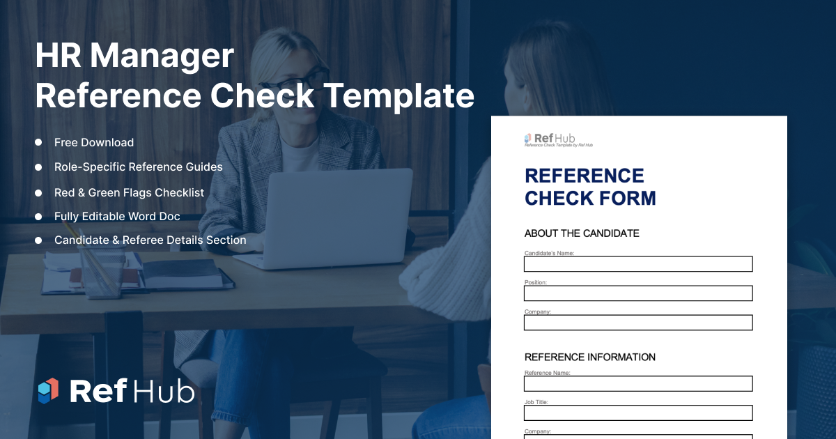 Free HR Manager Reference Check Template | Download Now!